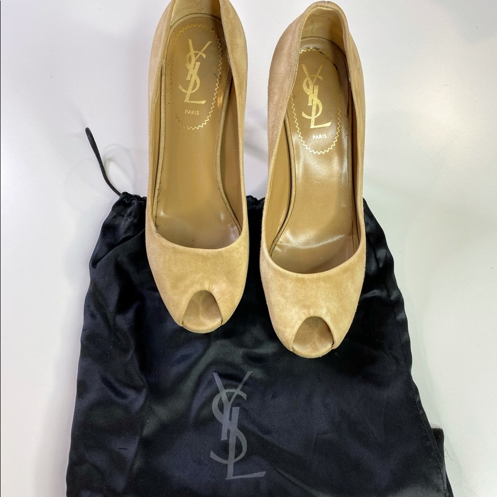 Ysl Suede Heels - Gem